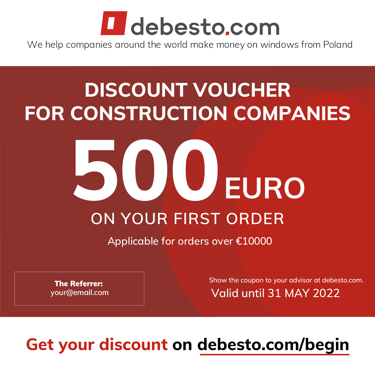 Recommend debesto - get 1000 euro of benefits! | debesto.com